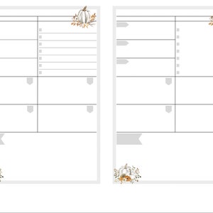 Fall Daily Planner Insert / to Do List / Block Schedule / Meal Tracking ...