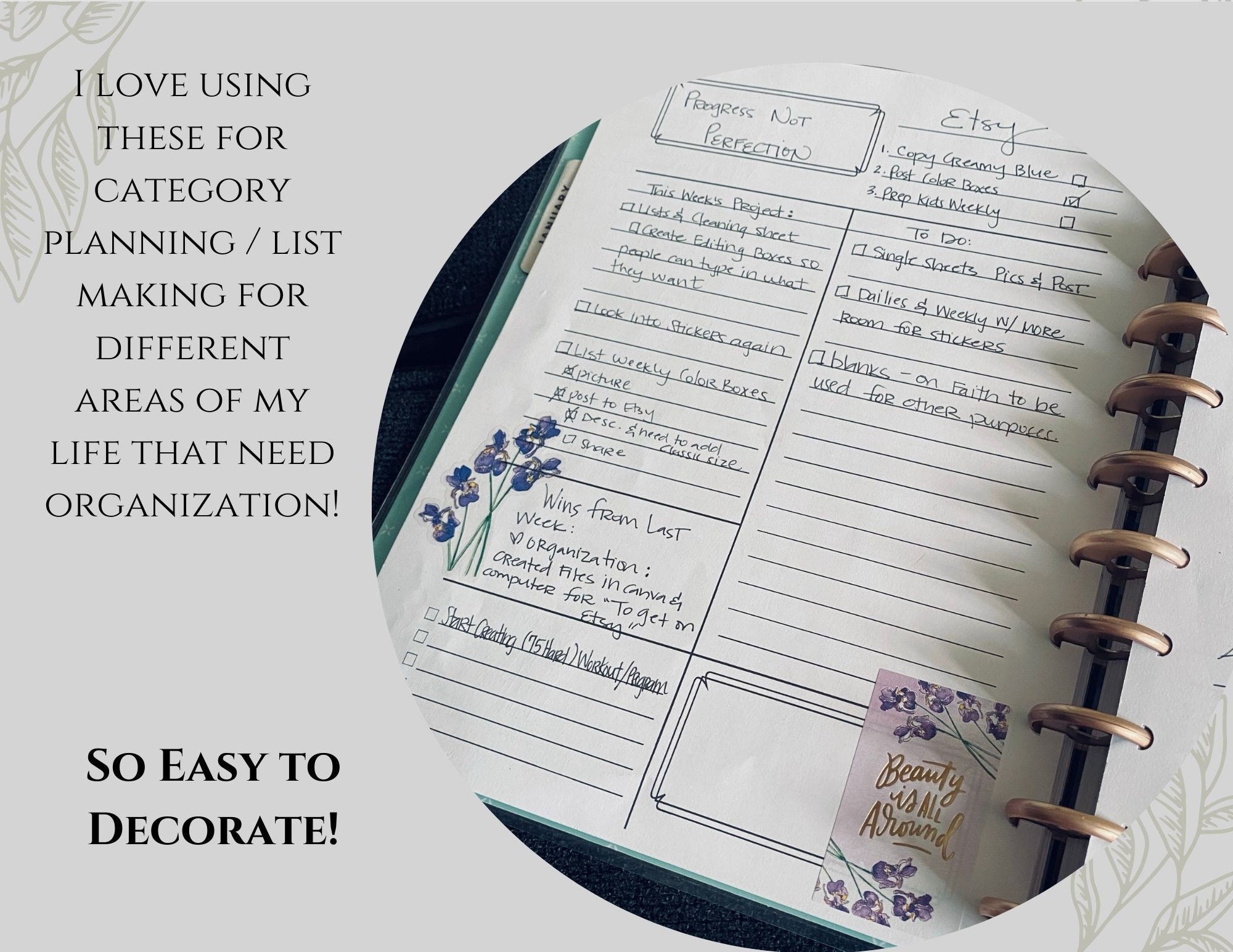 Daily and Notes Pages // Farmhouse Neutral Bundle // Routines and ...