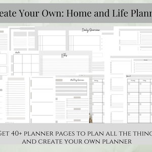 Create Your Own Planner! All the Pages to Create Your Own Planner - Etsy