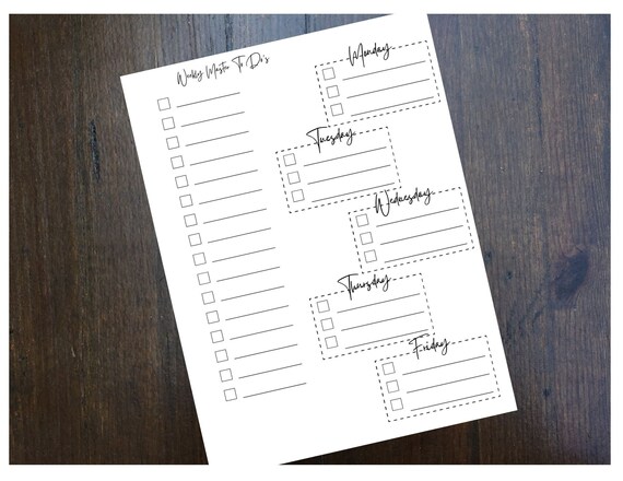 Running to Do List With Top Three a Day - Etsy