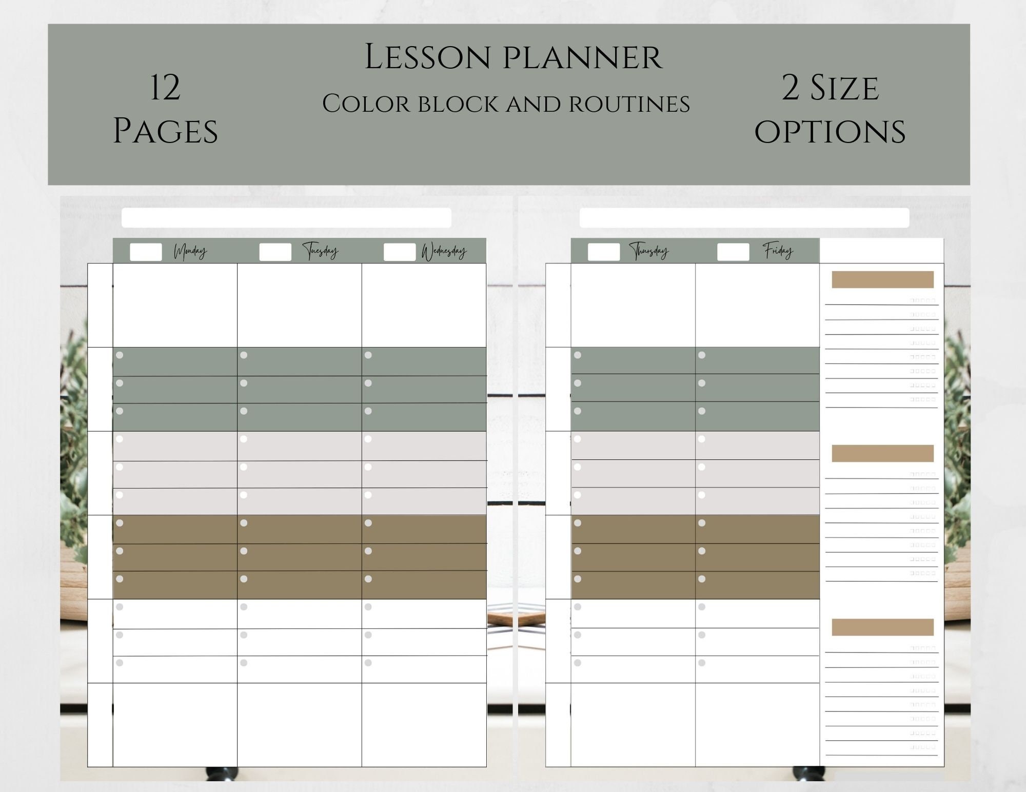 Lesson Planner Weekly Printable Inserts // Routines // Homeschool ...