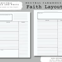 HAPPY PLANNER PRINTABLE Bible Study Pages / Inserts - 7 X 9.25 | Floral ...