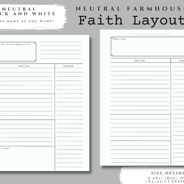 Faith Planner Insert - Etsy