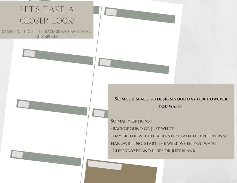 Weekly Dashboard Days of the Week Printable Planner Inserts ...