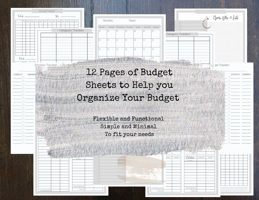 Budgeting Pack | Customizable for Your Needs | Income to Expense ...