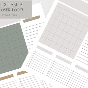 Monthly Vision Board and Notes Printable Planner Inserts // Functional ...