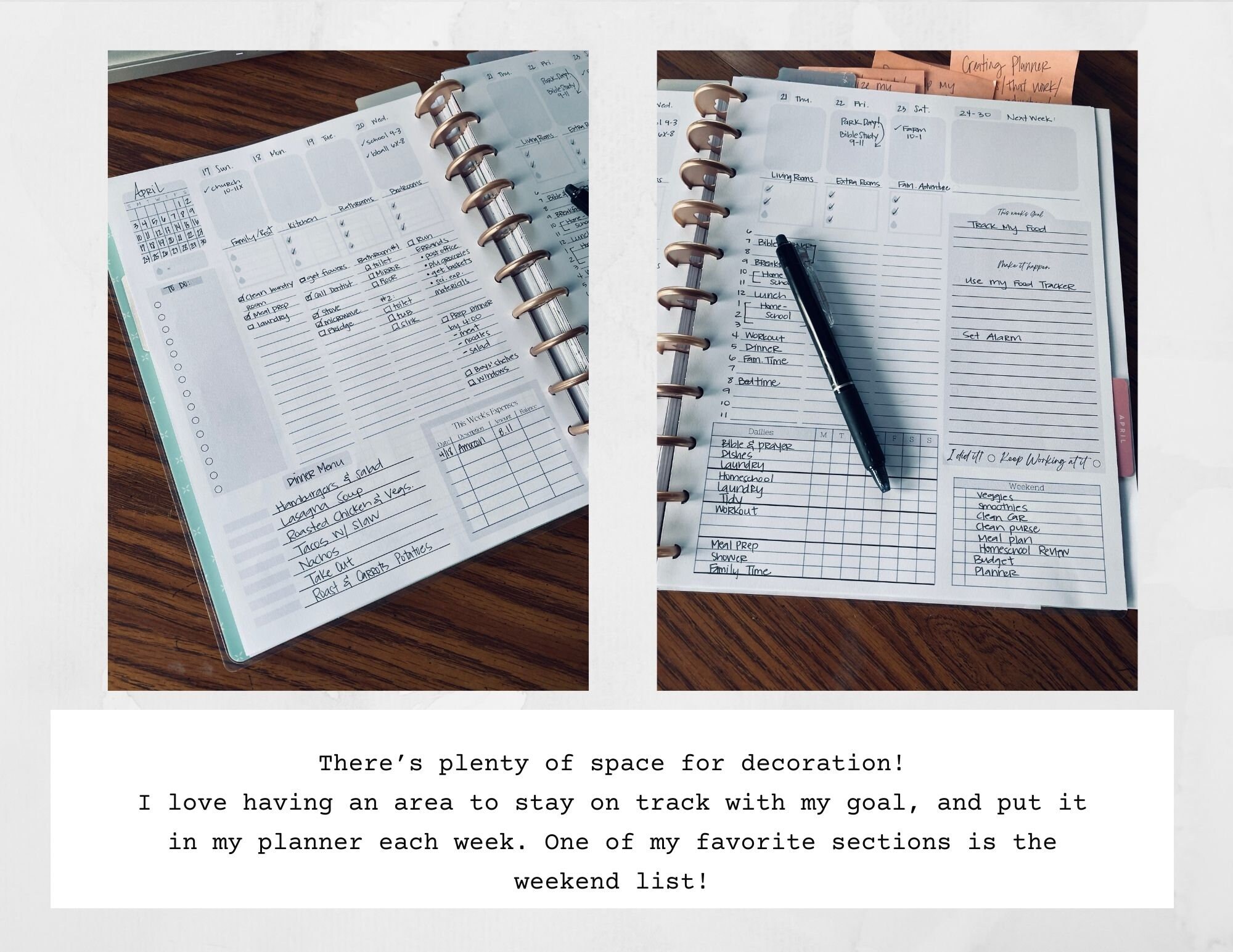 Weekly Planner Color Boxes / Functional / Productivity / Intentional ...