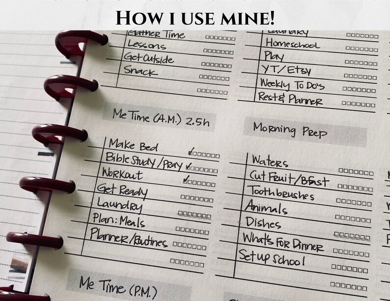 Task Routines Printables Planner Inserts // Habit Tracking // Goals and ...