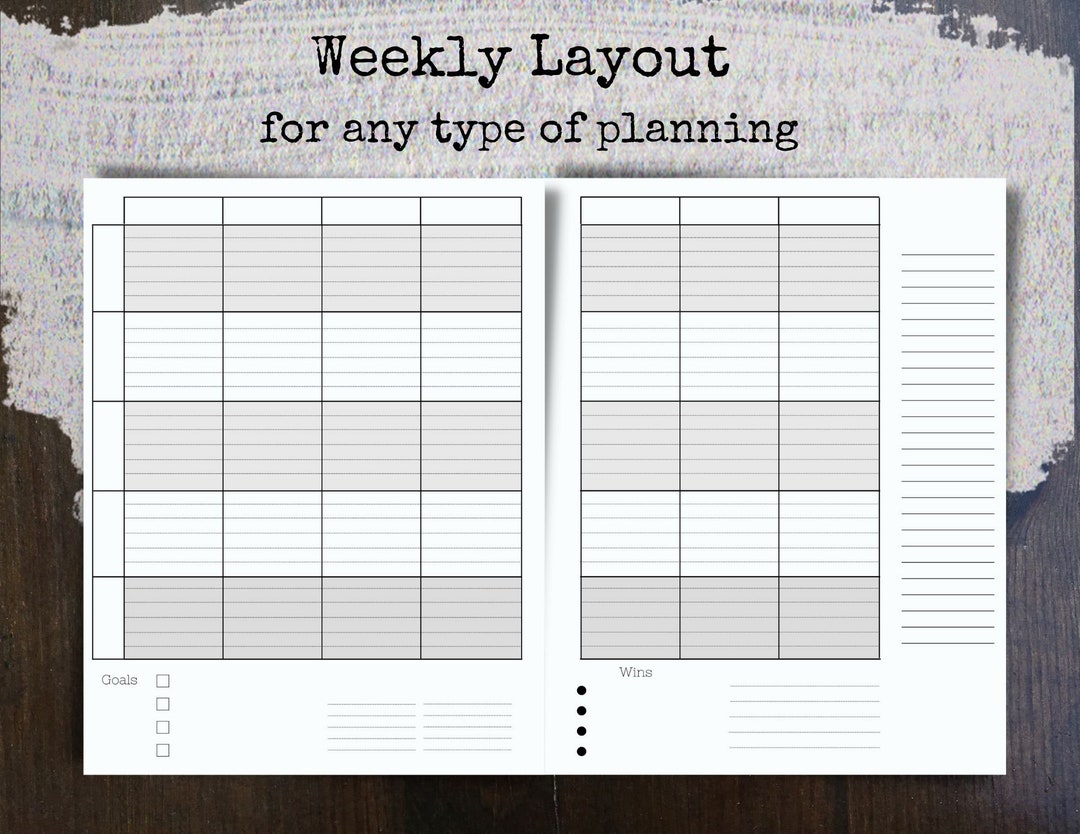 Undated Teacher Student Weekly Planner Printable - Homeschool Planner ...