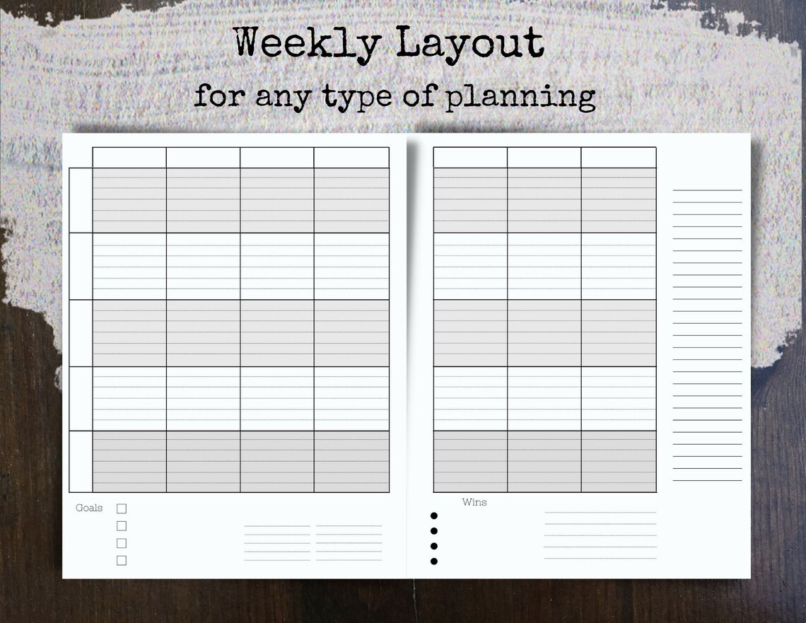 Undated Teacher Student Weekly Planner Printable Homeschool - Etsy