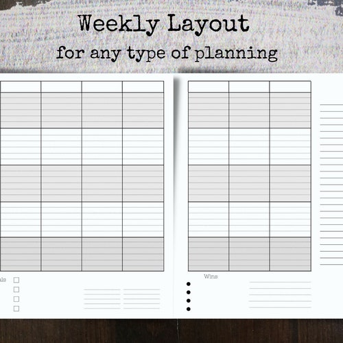 Undated Teacher Student Weekly Planner Printable Homeschool - Etsy
