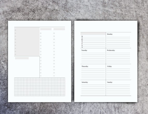 Weekly Dashboard Planner | Etsy