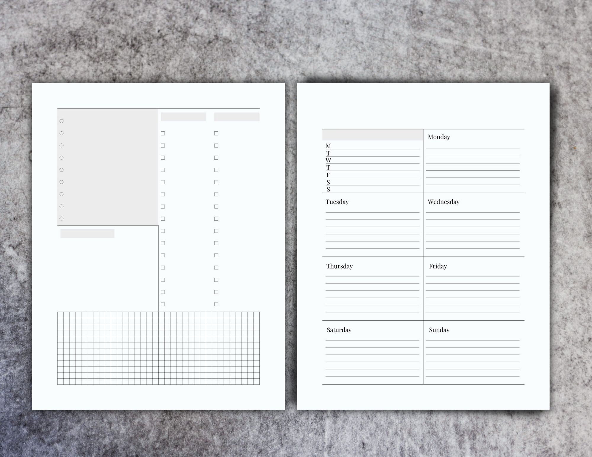 Weekly Dashboard Planner - Etsy