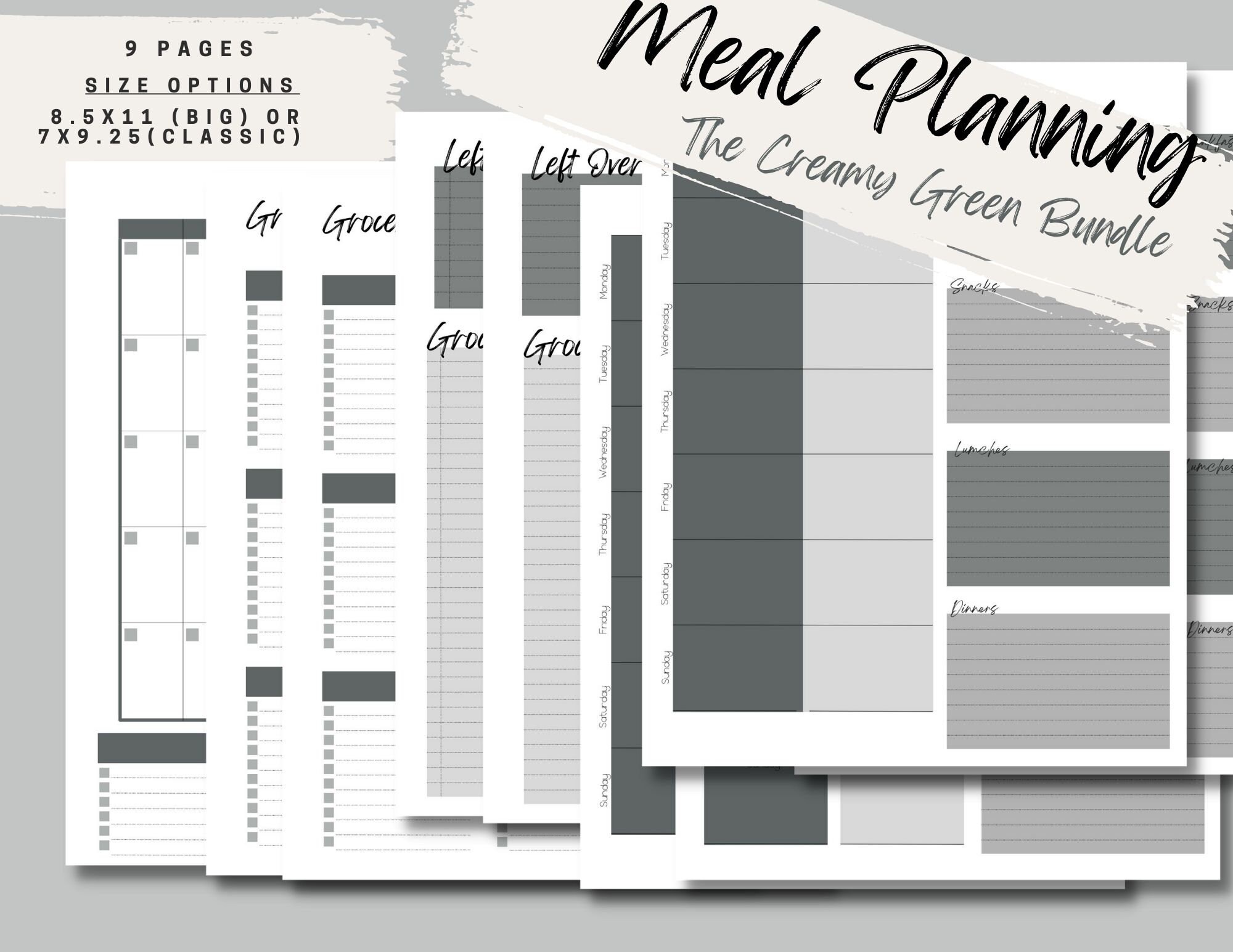 Meal Planning Bundle / Meal Plan Guide / Zero Food Waste / Monthly and ...