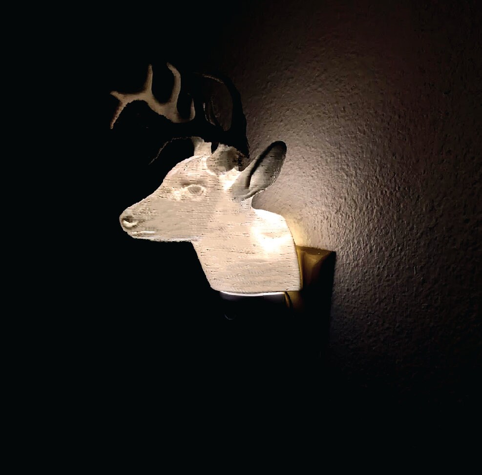 Deer Head Night Light, Cabin Light, Outdoor Theme Light 3D Printed - Etsy