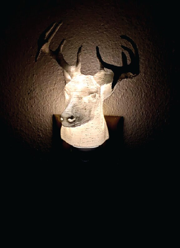 Deer Head Night Light, Cabin Light, Outdoor Theme Light 3D Printed - Etsy