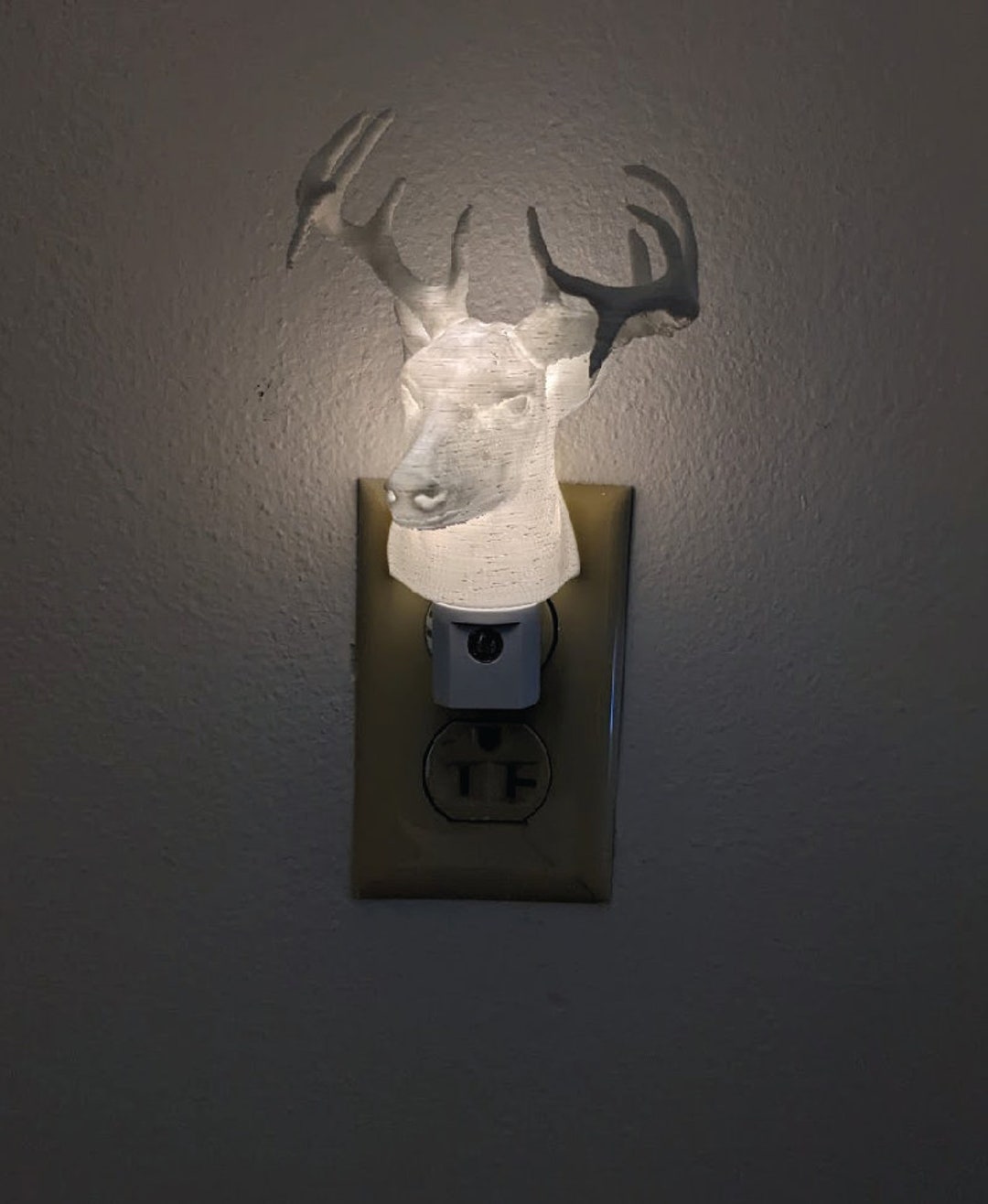 Deer Head Night Light, Cabin Light, Outdoor Theme Light 3D Printed - Etsy