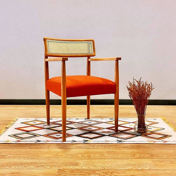 Dining Chairs Mid Century Modern Chair Danish Chair Wooden Dining Chairs Side Chair Rattan Chair Desk Chair MCM Chair Armchair Etsy