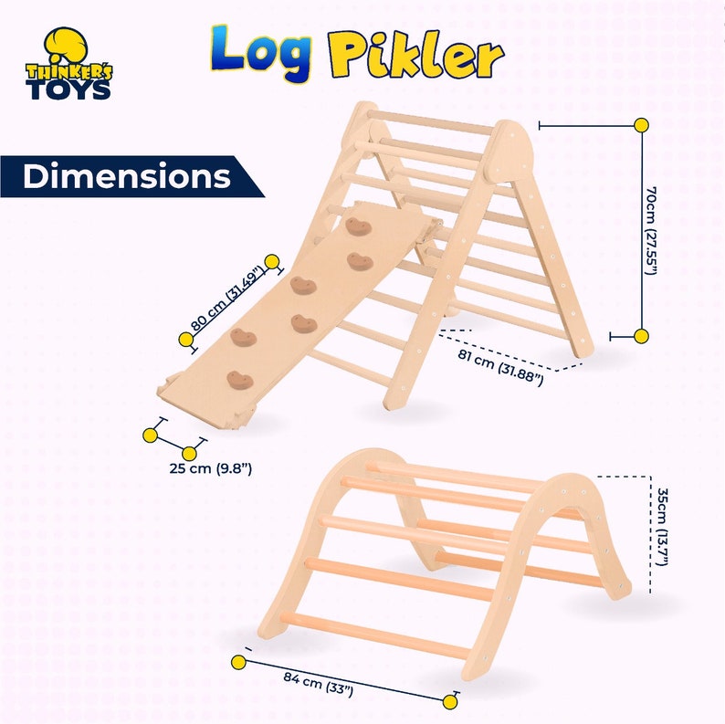 PIKLER TRIANGLE SET Montessori Gym Set, Toddler Gym Set, Baby Indoor ...