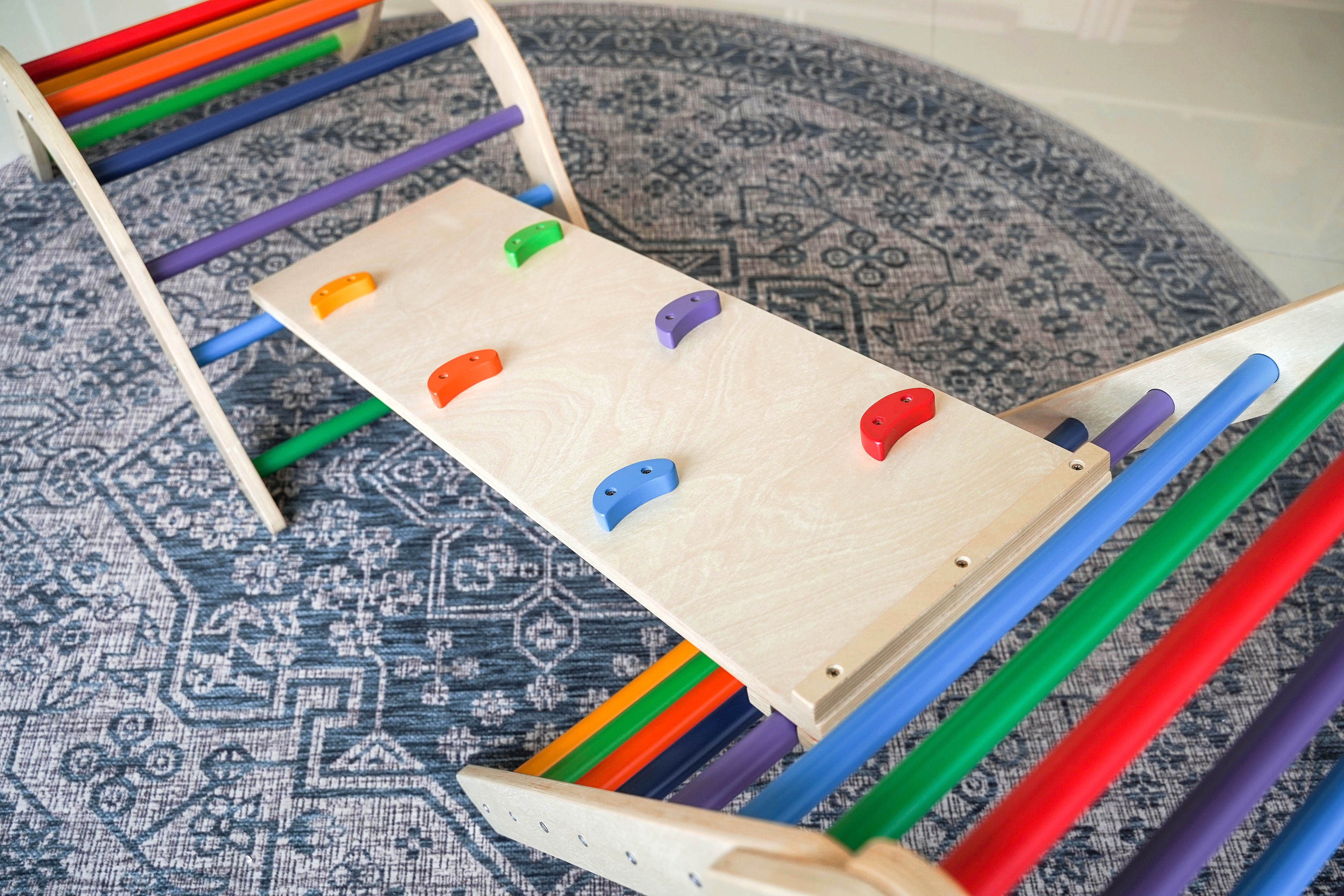 Piklers Triangle Set, Montessori Gym Set, Toddler Gym Set, Baby Indoor ...