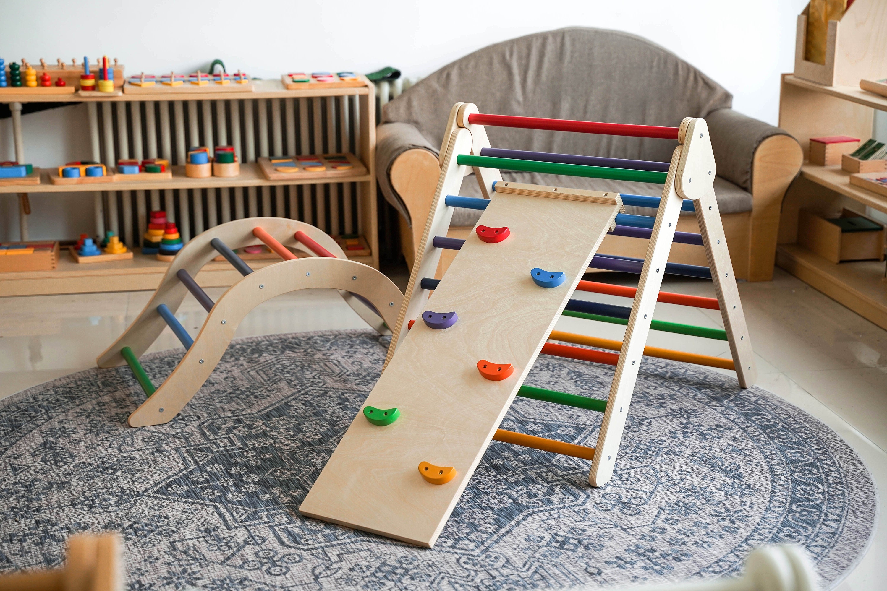 Piklers Triangle Set, Montessori Gym Set, Toddler Gym Set, Baby Indoor ...