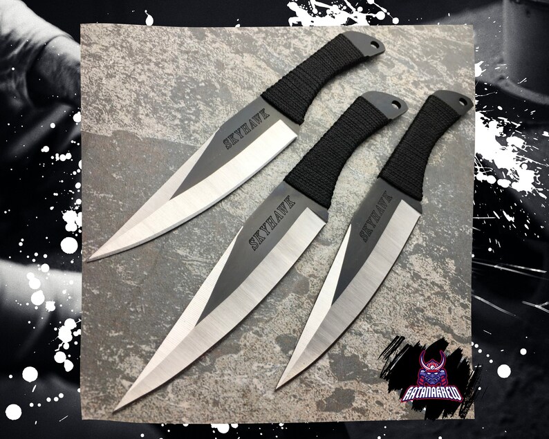 3 PC 9 Ninja Tactical Kunai FIXED BLADE Hunting Throwing - Etsy