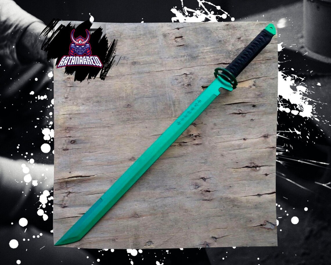 27 Titanium Green Ninja Sword Full Tang Tanto Blade - Etsy