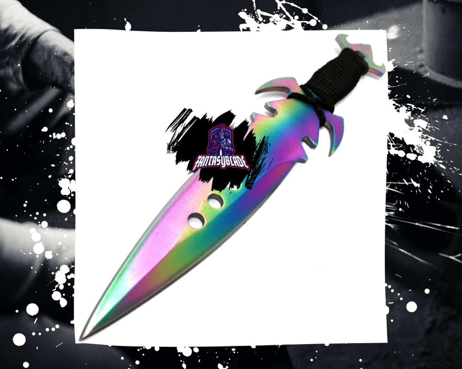 3 Color 3pc 7.25 Rainbow Kunai Throwing Knife Set - Etsy