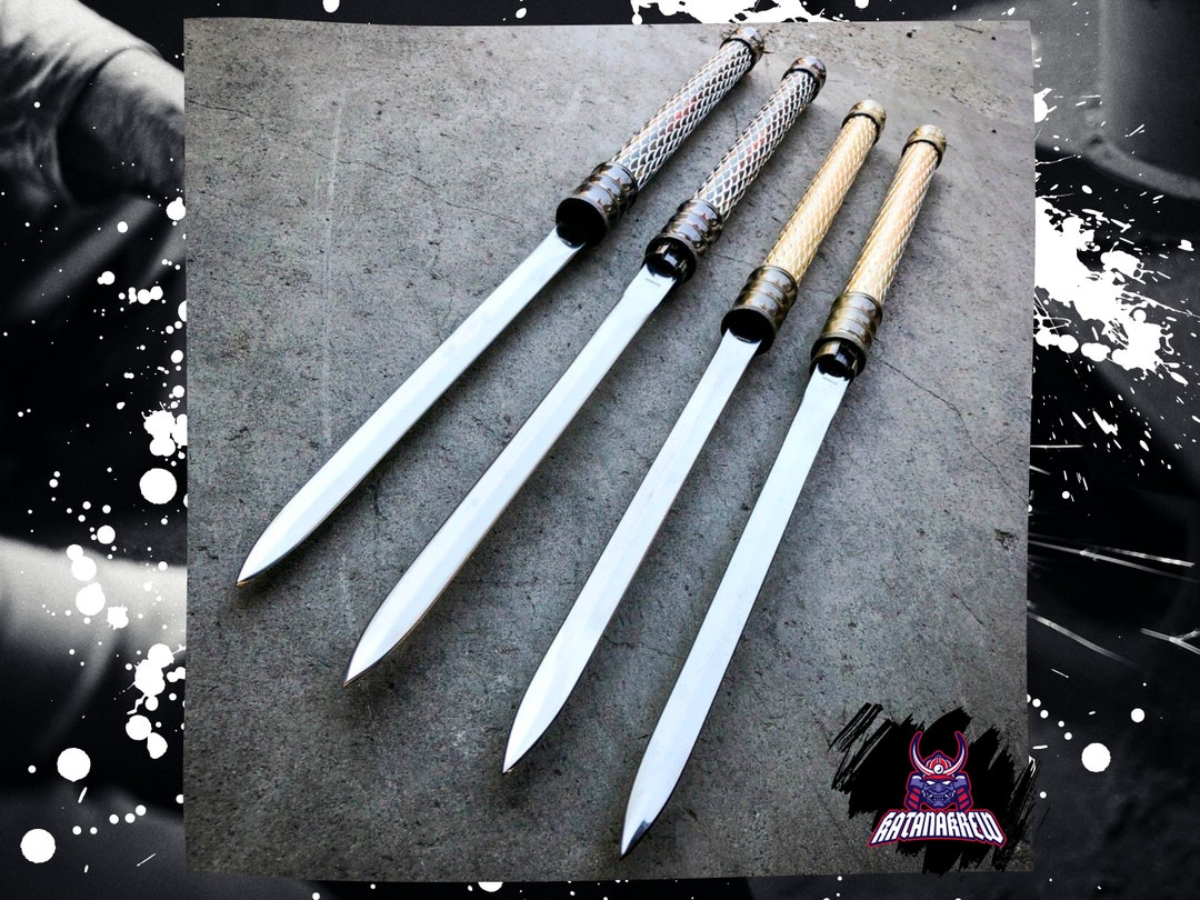 25 Ninja Samurai Dual Blade Twin Swords Katana Japanese Cosplay Knife ...