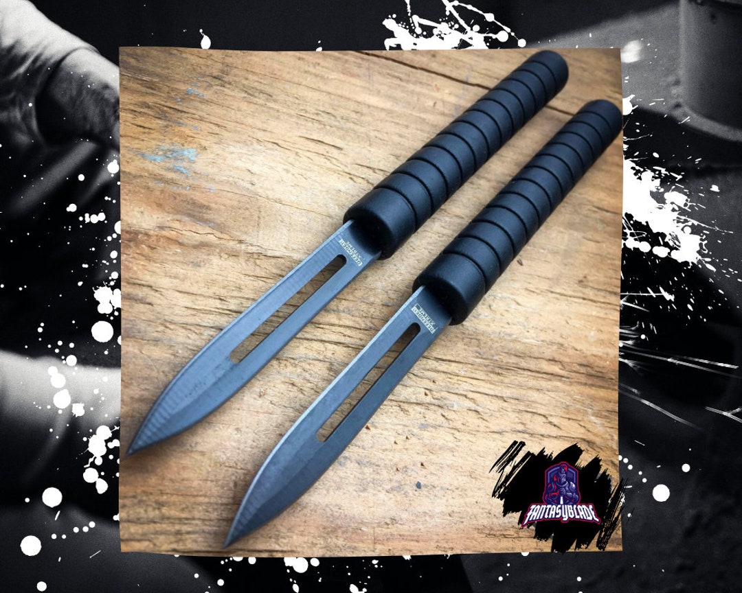 2 Pc 6.5 Ninja Tactical Ninjutsu Kunai Throwing Knife Hunting Sheath - Etsy