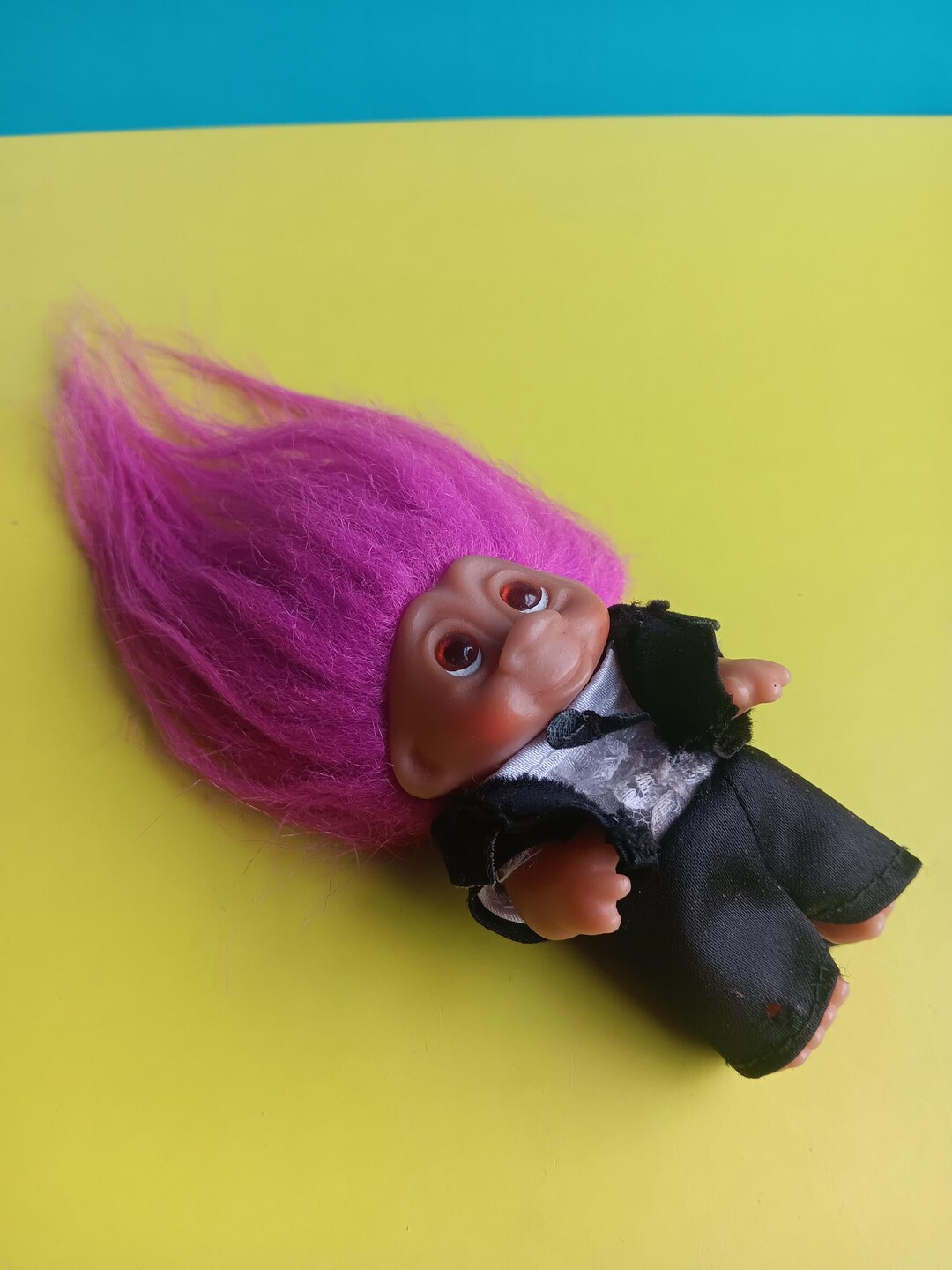 VINTAGE DAM TROLL Pink Hair Wedding Groom 5054" 3 Rare - Etsy