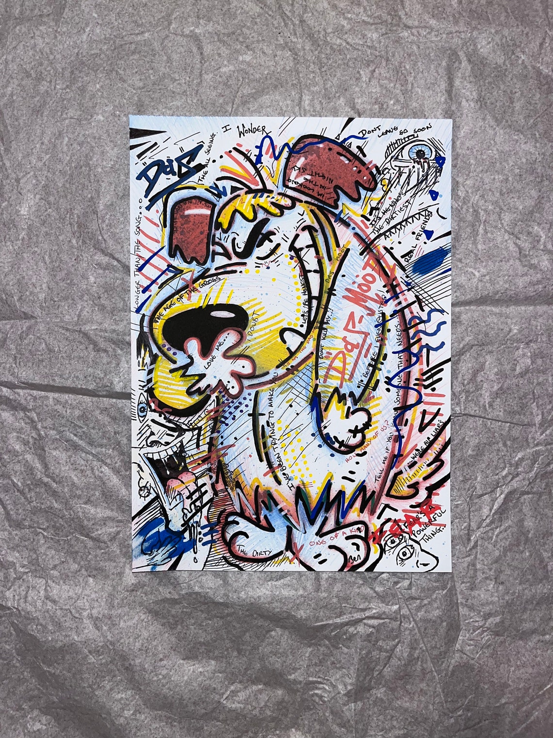 Muttley Artwork Original Art Acrylic and Ink Comic Pop Art Wacky Races ...