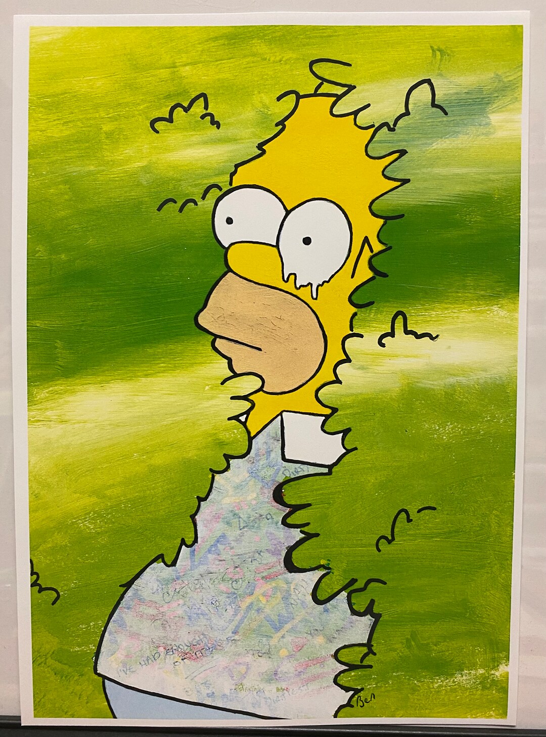 Homer Simpson Inspired Art Print. Original Art. Modern Print for the ...