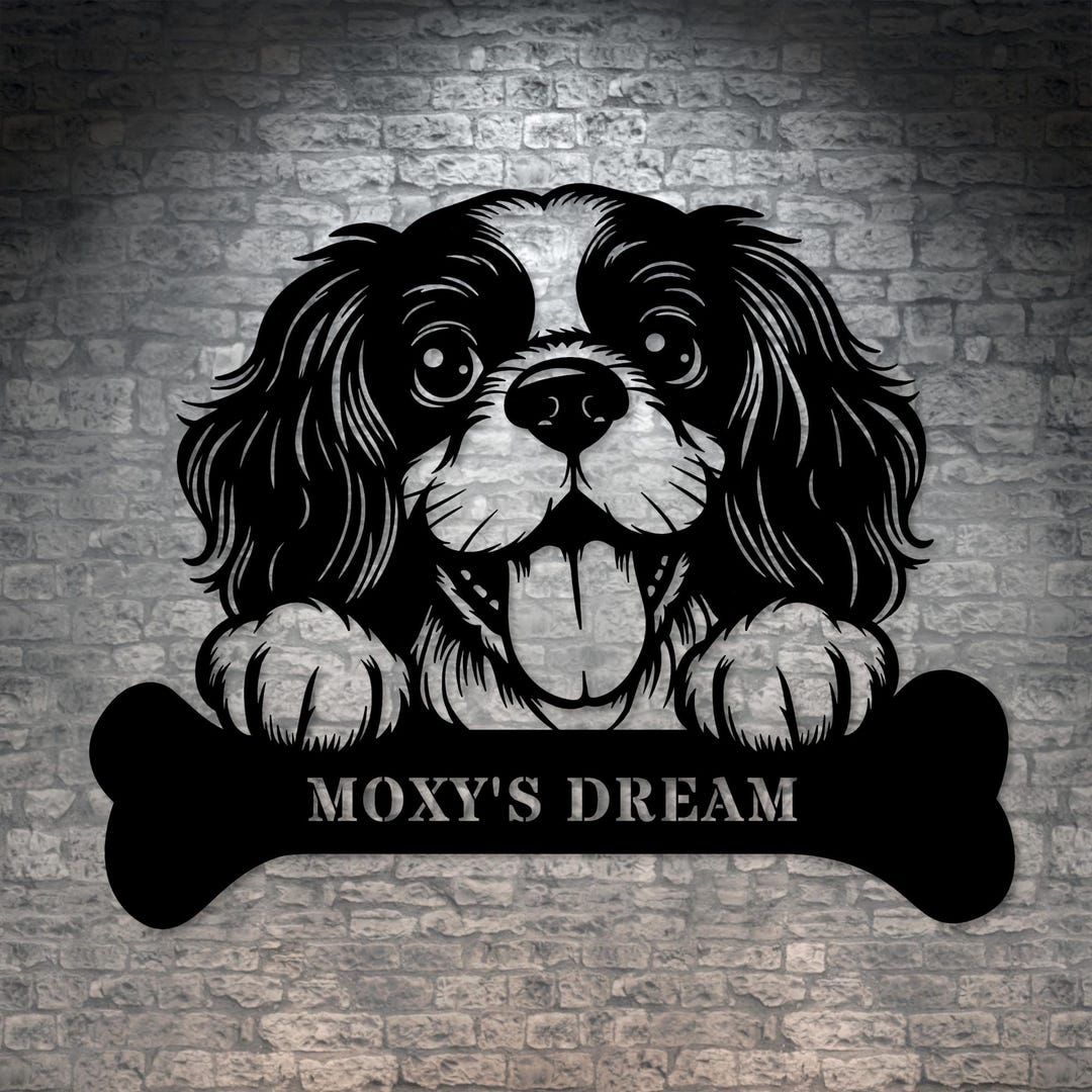 Personalized Cavalier King Charles Spaniel Metal Sign. Custom Dog Owner ...