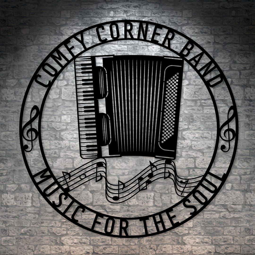 Personalized Accordion Instrument Metal Sign. Custom Musician Name ...