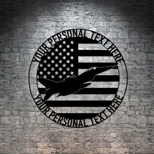 Personalized Jet Fighter Pilot Name Metal Sign. Custom Air Force Pilot ...