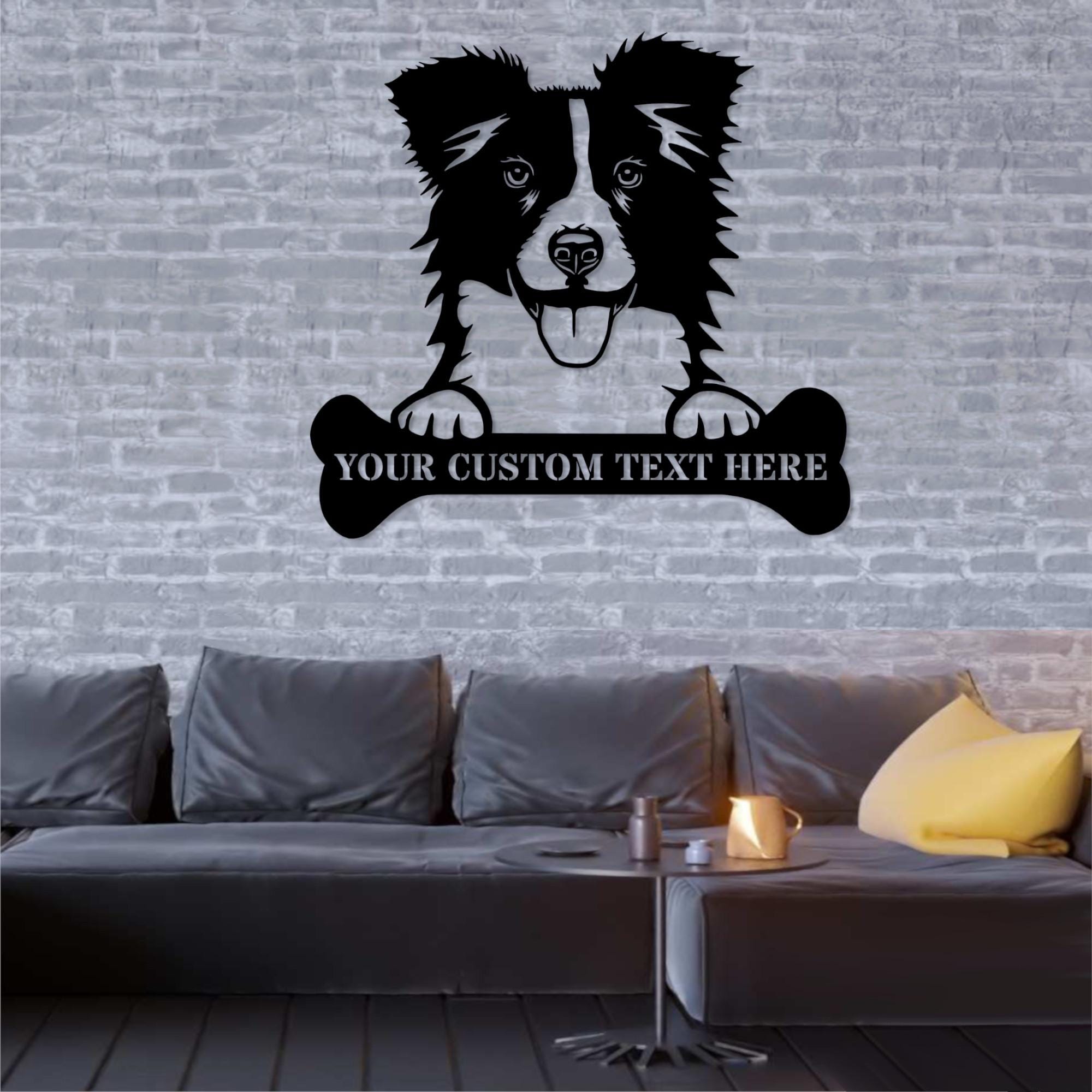 Personalized Border Collie Name Metal Sign. Customizable Dog Owner Wall ...