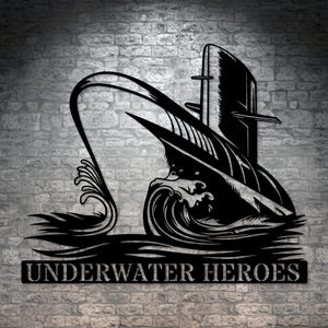 Personalized Submarine Name Metal Sign. Custom U-boat Wall Decor Gift ...