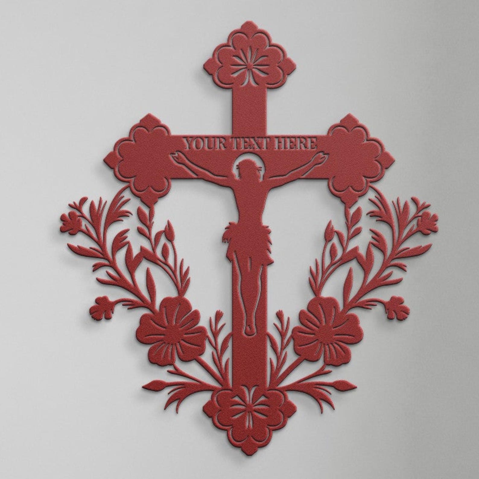Personalized Religious Cross Metal Art Sign Gift. Custom Christian Wall ...