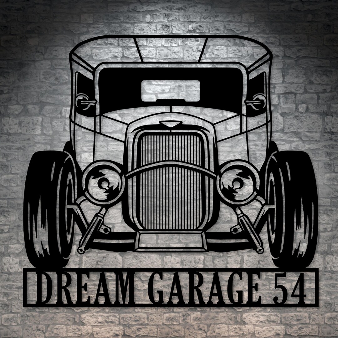 Personalized Mechanic Name Metal Sign Gift. US Garage Wall Hanging ...