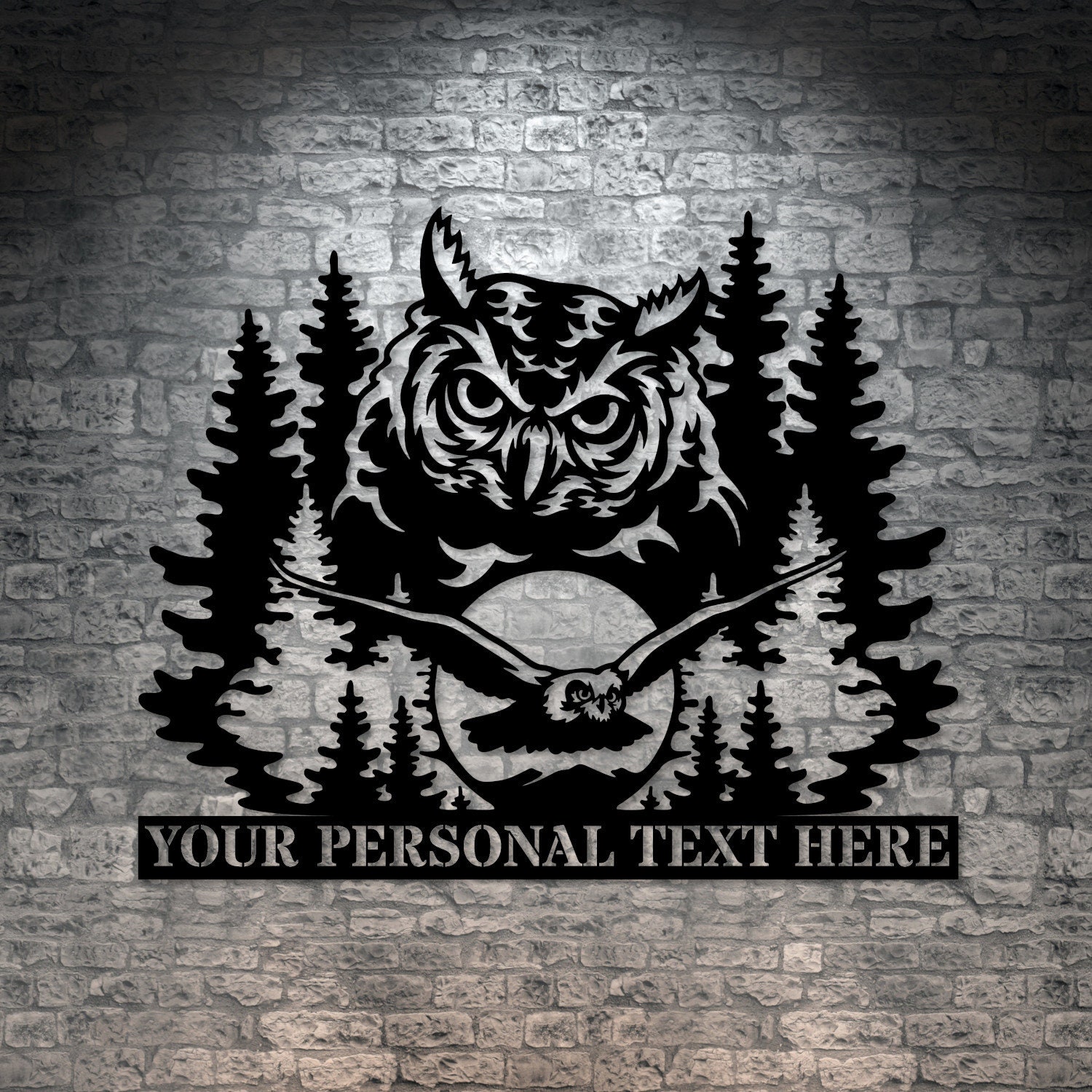 Personalized Owl Name Metal Sign Gift Custom Nature - Etsy