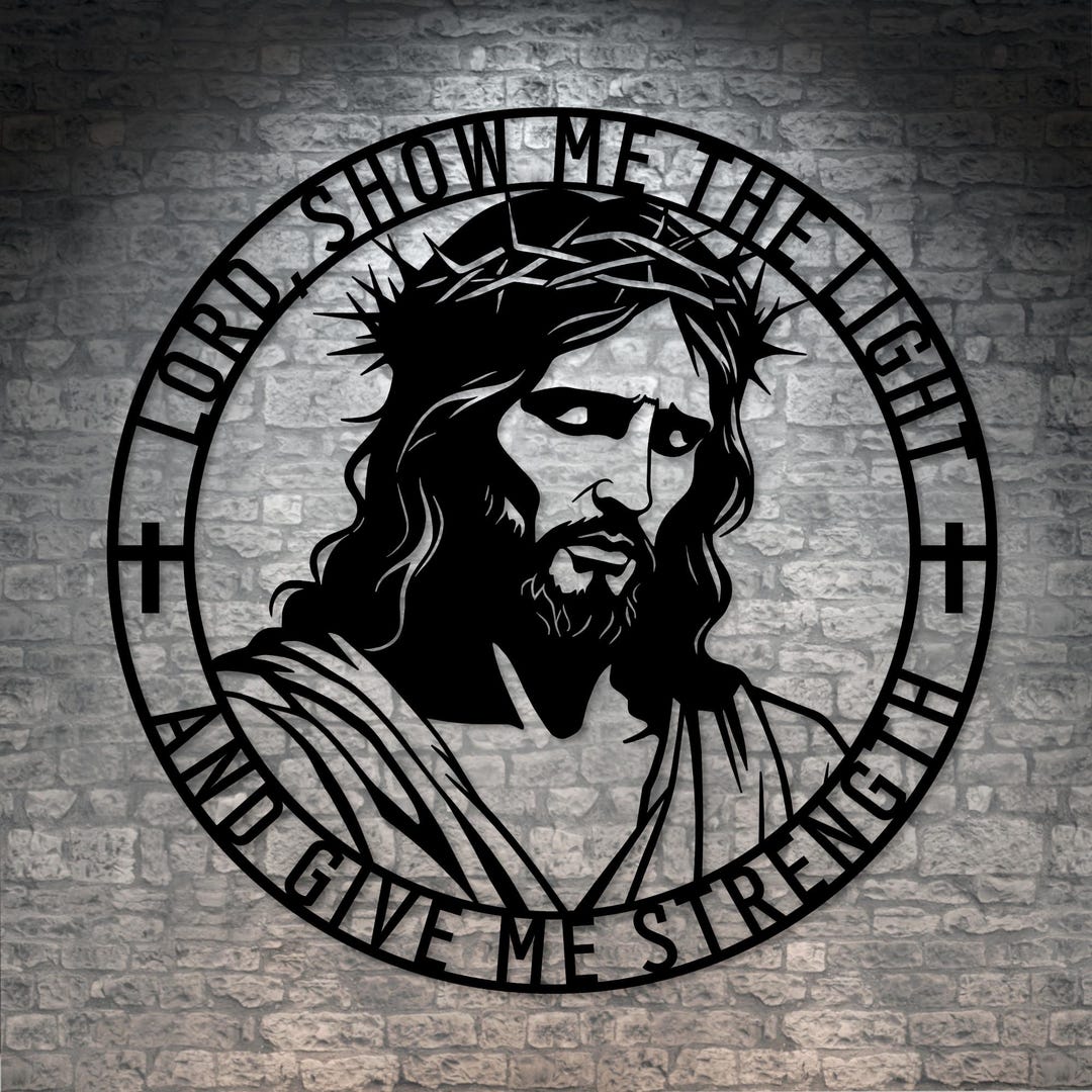 Personalized Jesus Face Metal Sign Gift. Custom Religious Christian ...