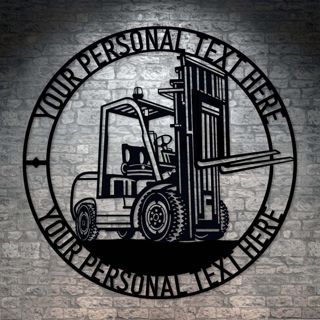 Personalized Forklift Name Metal Sign. Custom Lift Truck Wall Decor ...