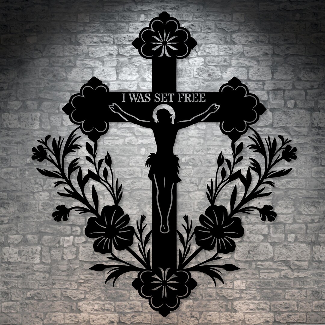 Personalized Religious Cross Metal Art Sign Gift. Custom Christian Wall ...
