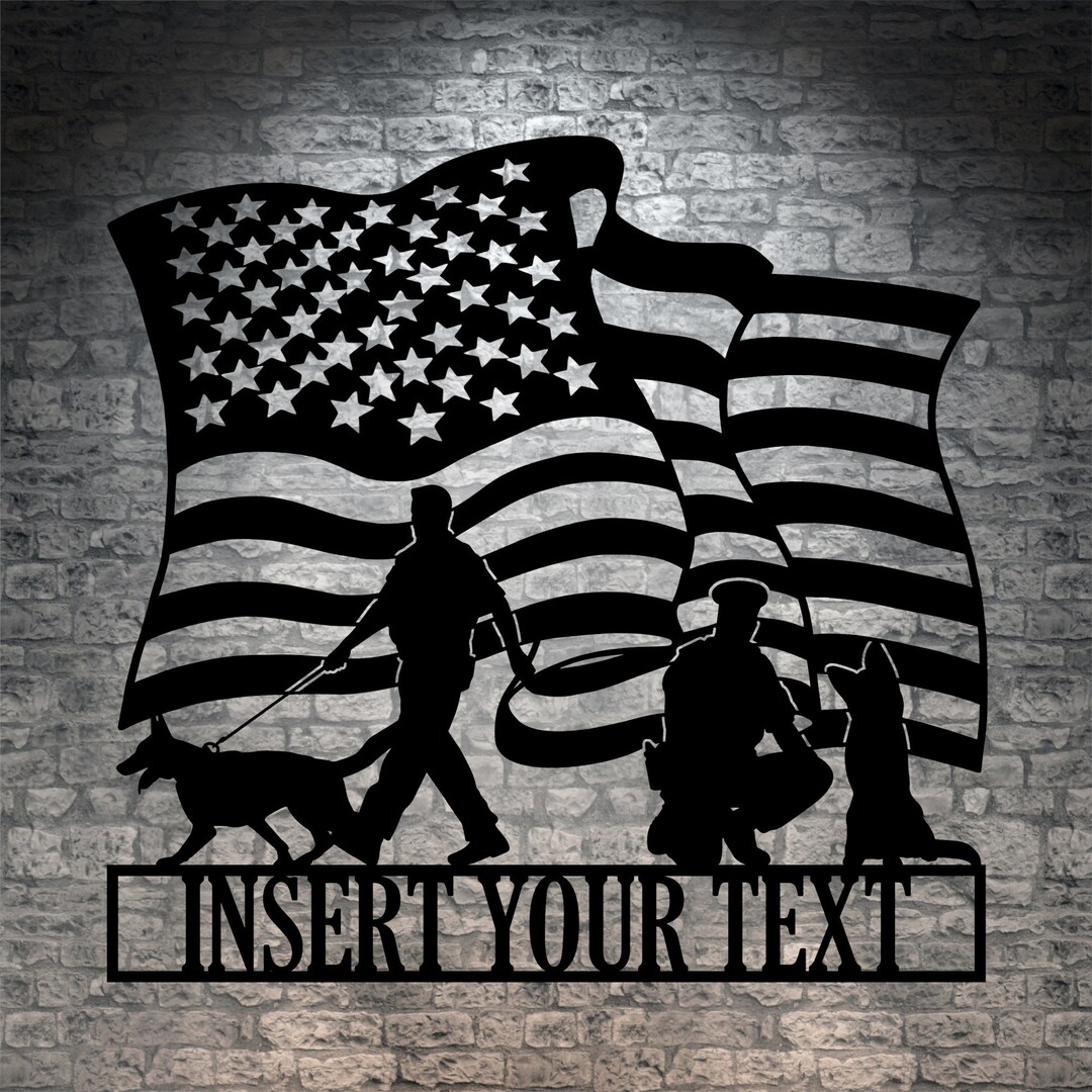 Personalized Police Officer & K9 Dog Name Metal Sign. Custom Cop Wall ...