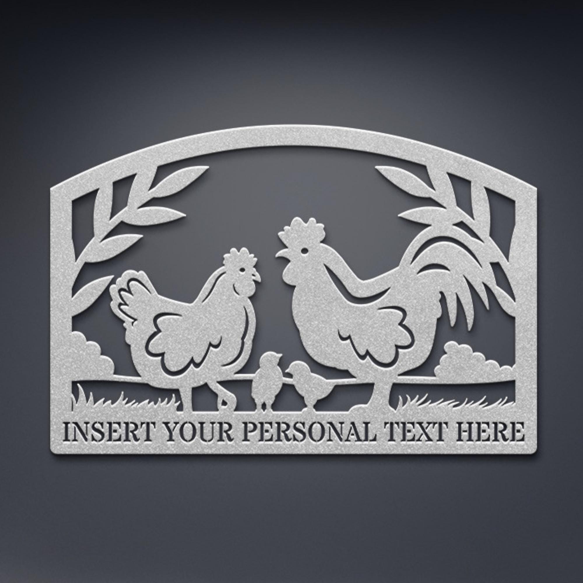 Personalized Chicken Farm Metal Sign Gift. Custom Animal Wall Decor ...