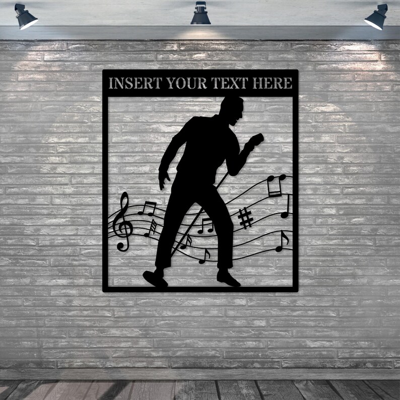 Personalized Male Singer Metal Sign. Custom Entertainer Wall Decor Gift ...
