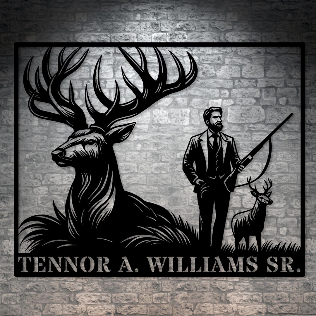 Personalized Hunting Cabin Name Metal Sign. Custom Deer Hunter Wall ...