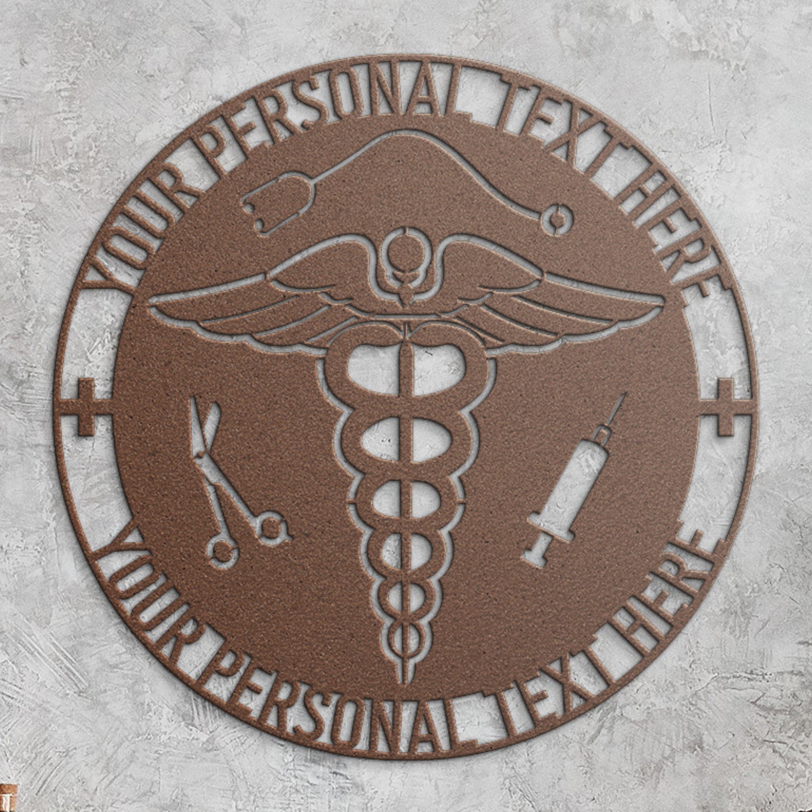 Personalized Medical Logo Name Metal Sign. Custom Doctor Wall Decor ...