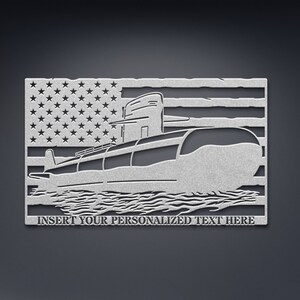 Personalized US Submarine Name Metal Sign. Custom U-boat Navy Wall ...
